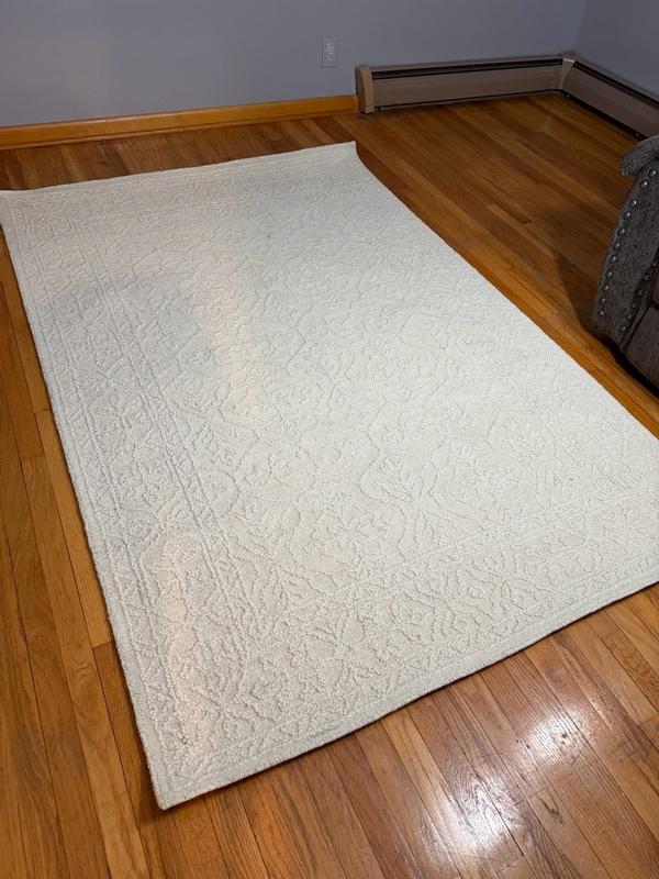 Livabliss Sicily 8 x 10 (ft) Tufted Wool Gray Rectangular Indoor Stripe ...