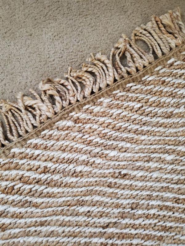 Livabliss Kamey 9 x 12 (ft) Tufted Jute Brown Rectangular Indoor Solid ...