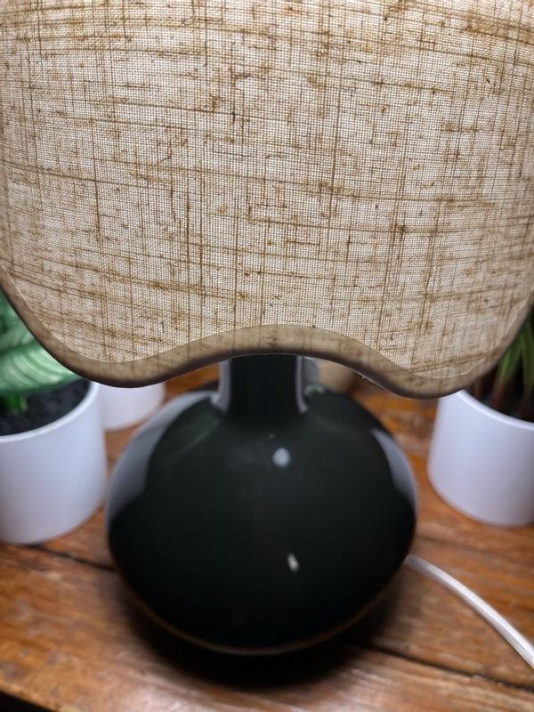 Livabliss Aviara 15-in White/Black On/Off switch Table Lamp with Rattan ...