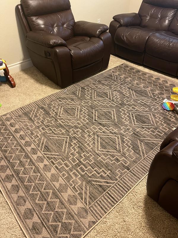 Livabliss Ez Jute 2 x 11 (ft) Hooked Jute Light Brown, Black, Beige ...