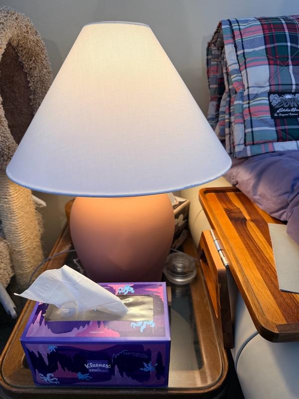 Livabliss Besson 22-in White/Green On/Off switch Table Lamp with Linen ...