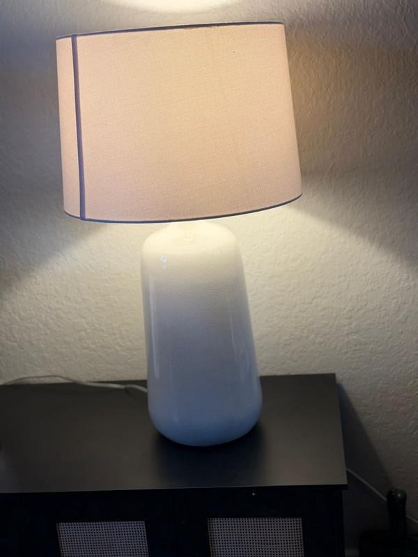 Livabliss Foxton 31-in Beige/Cream On/Off switch Table Lamp with Linen ...