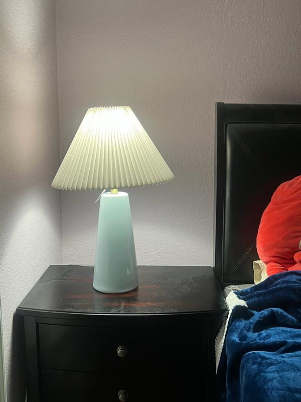 Livabliss Vikundu 25-in White/Blue On/Off switch Table Lamp with ...