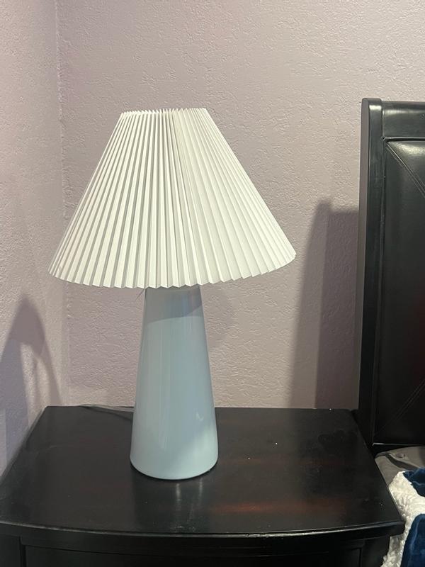 Livabliss Vikundu 25-in White/Blue On/Off switch Table Lamp with ...