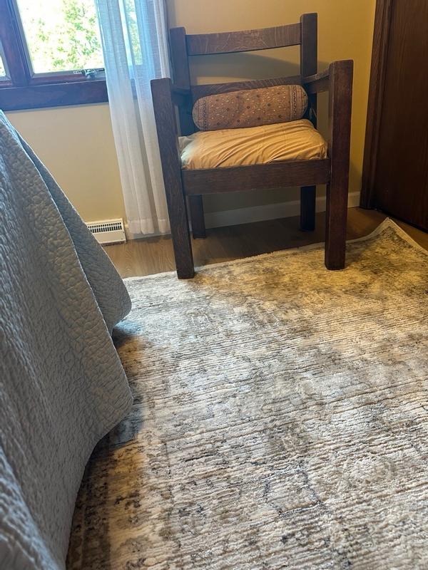 Livabliss Edmonton 5 x 7 (ft) Flatweave Light Gray Rectangular Indoor ...