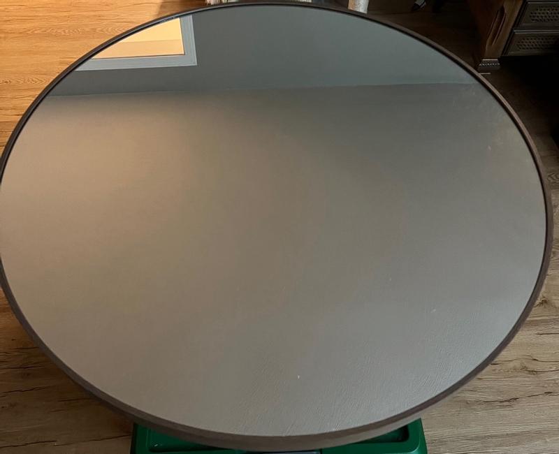 Surya 32-in W x 32-in H Round Brown Framed Wall Mirror NOC001-3232 at ...