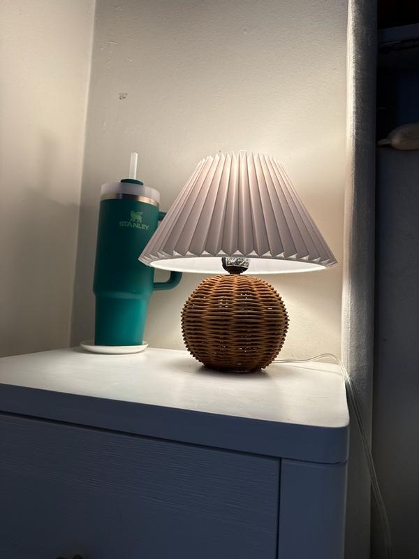 Livabliss Bajo 10-in White/Brown On/Off switch Table Lamp with Linen ...