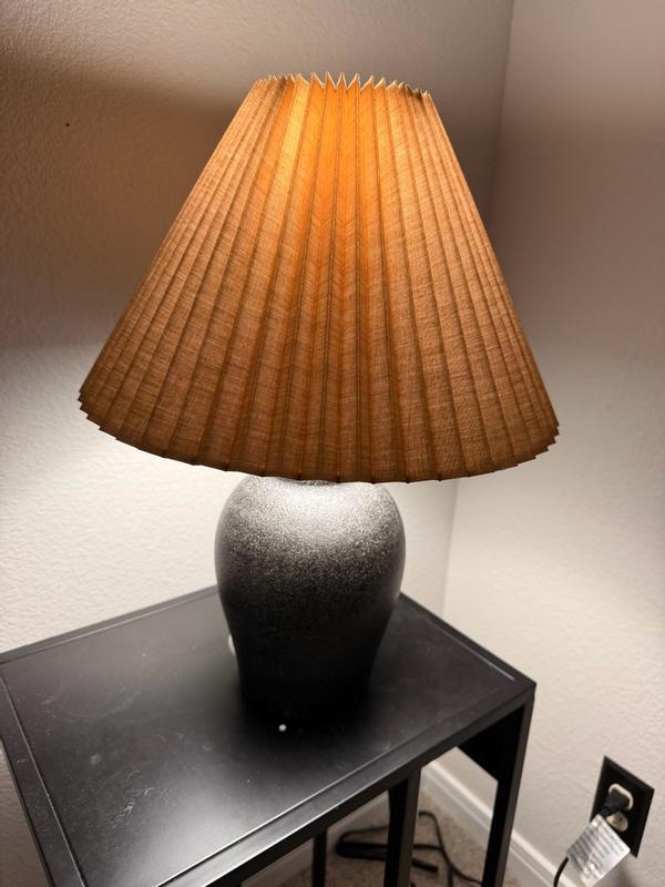 Livabliss Besson 19-in Brown/Black On/Off switch Table Lamp with Linen ...