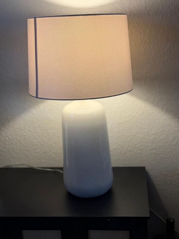 Livabliss Foxton 31-in Beige/Cream On/Off switch Table Lamp with Linen ...