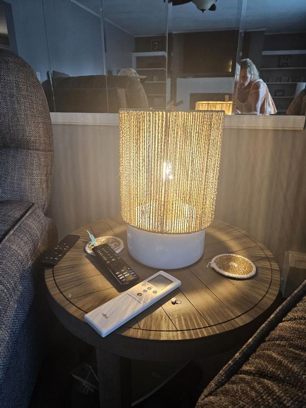 Livabliss Wayland 14-in Beige/White Table Lamp with Paper Shade in the ...