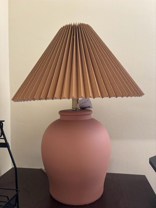 Livabliss Besson 22-in Brown/Beige On/Off switch Table Lamp with Linen ...