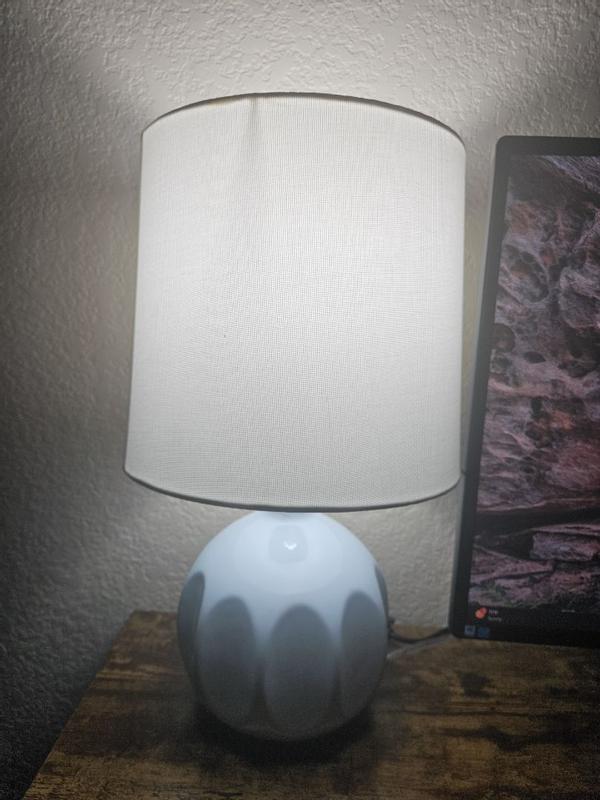 Livabliss Bellune 15-in White/Grass Green On/Off switch Table Lamp with ...