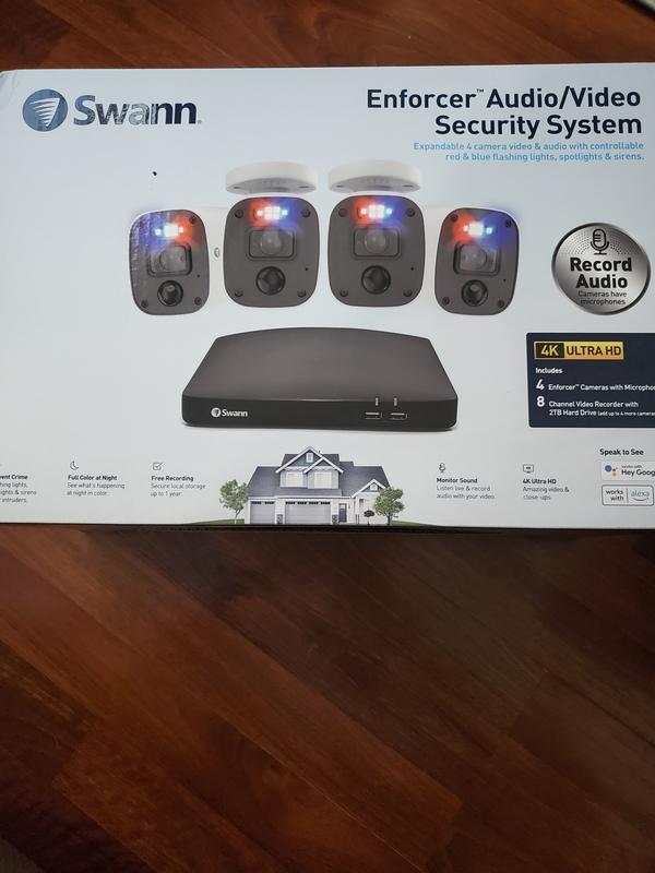 Swann Enforcer Indoor/Outdoor 4-Camera Hardwired Bullet2Tb Hard Drive ...