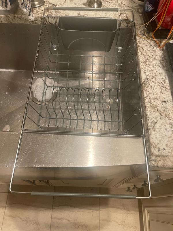 Sweet Home Collection 2-Piece Over the Sink Space Saving Dish Drying ...