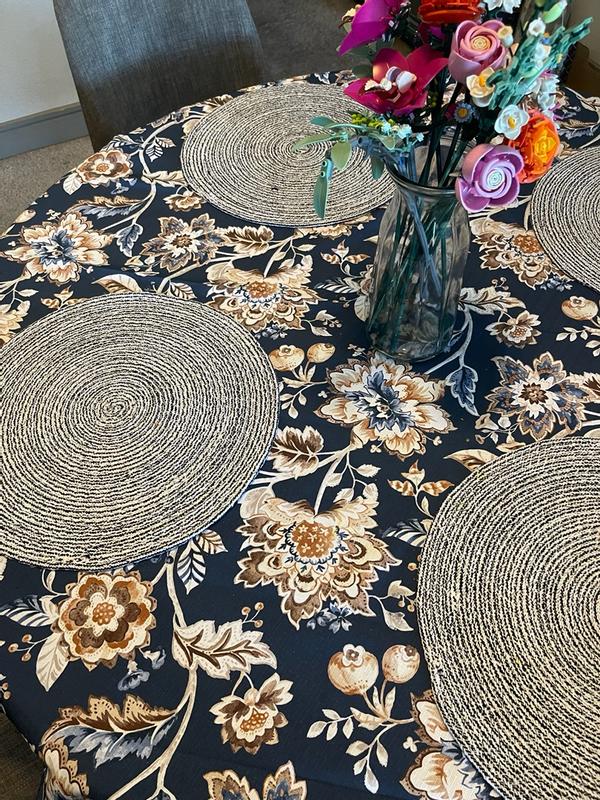 Sweet Home Collection Printed Waterproof Fabric Tablecloths Easy Care ...