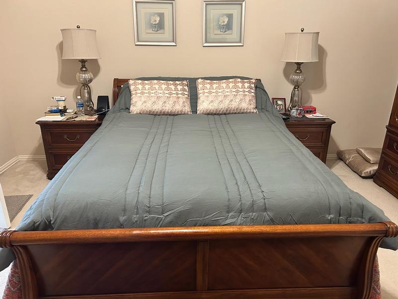 Sweet Home Collection 8 Piece Quilted Solid Stripe Comforter Sheet Set ...