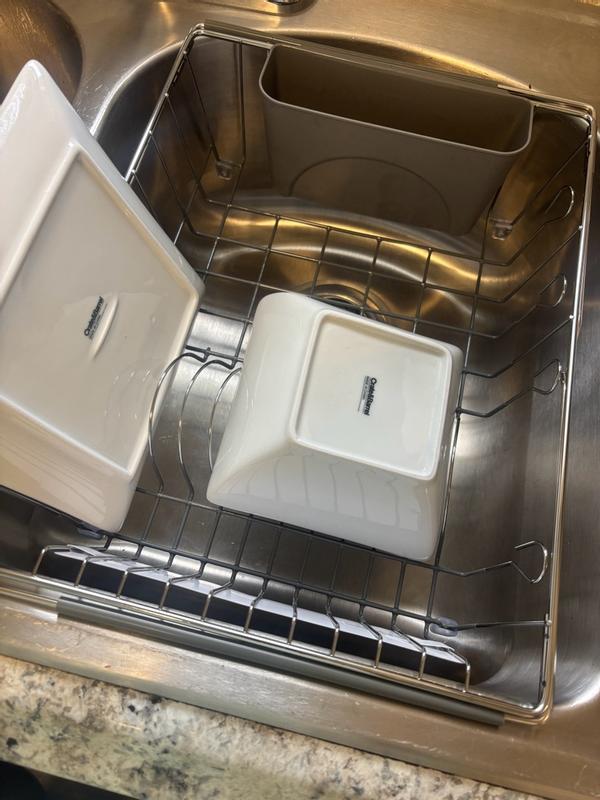 Sweet Home Collection 2-Piece Over the Sink Space Saving Dish Drying ...