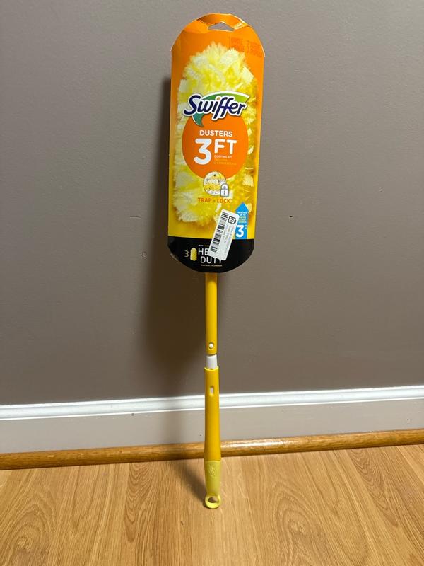 Swiffer Dusters Heavy Duty Kit Poly Fiber Extendable Dusting Wand ...
