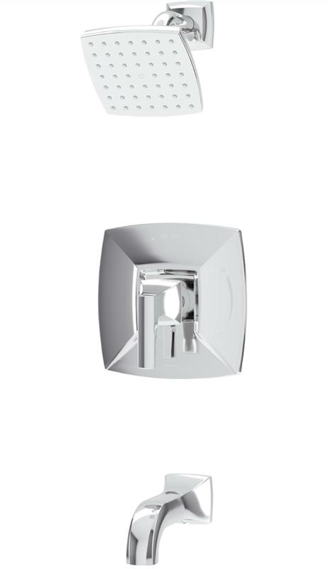 Symmons Oak Satin Nickel 1-handle Single function 5-in Square Bathtub ...
