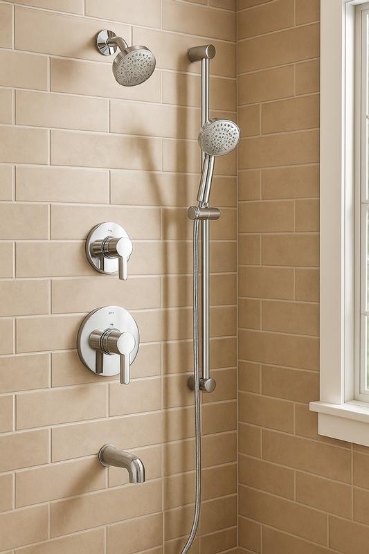 Symmons Solarity Polished Chrome 3.94-in Dual Head Built-In Shower ...
