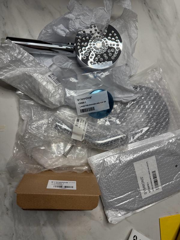 Symmons Identity Matte Black 4-in Dual Head Built-In Shower Faucet ...