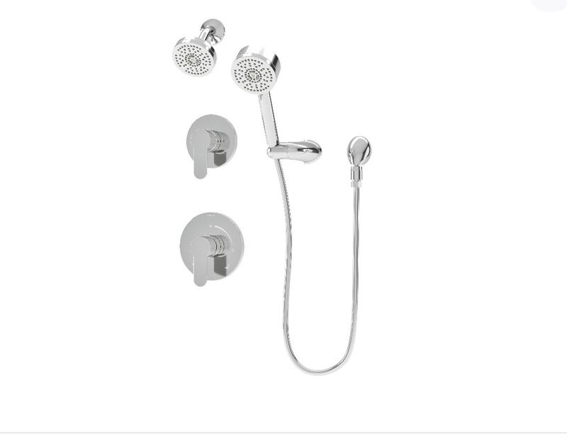 Symmons Identity Matte Black 4-in Dual Head Built-In Shower Faucet ...