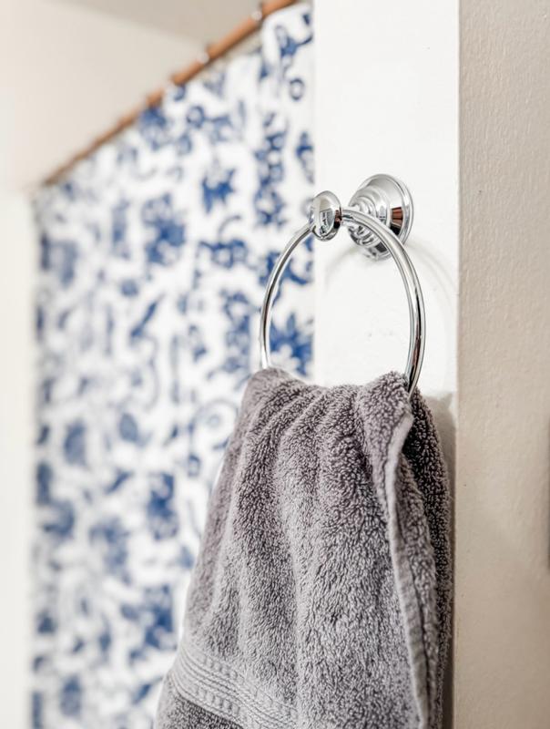 Symmons Braston Matte Black Wall mount Single Towel Ring in the Towel ...