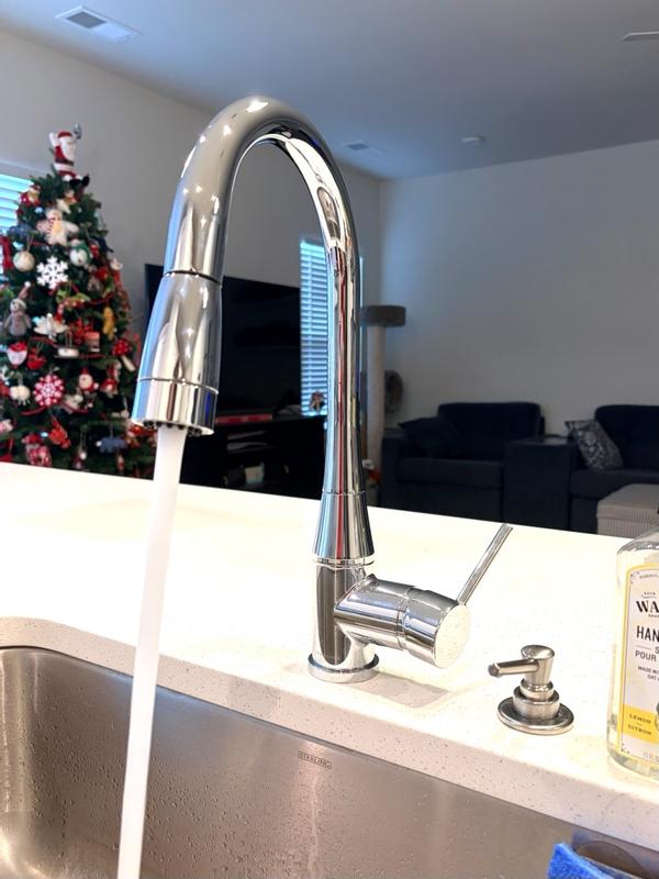 Symmons Sereno Matte Black Single Handle Filtered Kitchen Faucet with ...