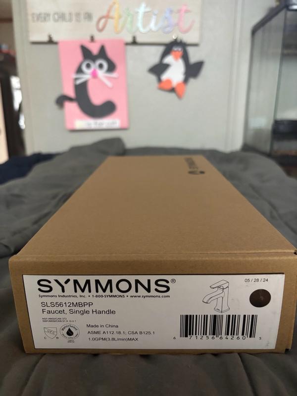 Symmons Oak Matte Black Widespread 2-handle WaterSense High-arc ...