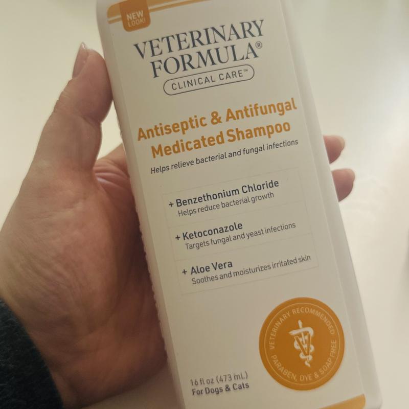 Veterinary Formula Antiseptic and Antifungal Medicated Shampoo for Dogs ...