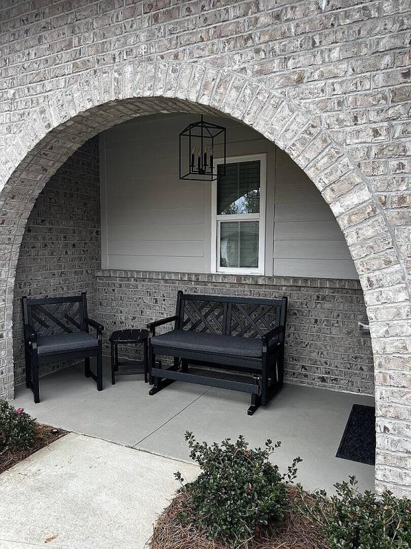 POLYWOOD Irving 18.5-in x 21-in Dune Burlap Patio chair cushion in the ...