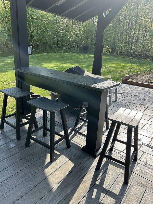 POLYWOOD Contempo Aruba Plastic Patio Bar Stool Chair at Lowes.com