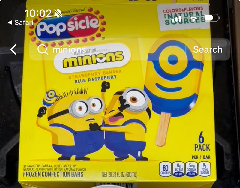 Popsicle Strawberry Banana and Blue Raspberry Ice Cream in the Snacks ...
