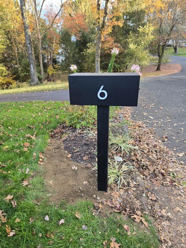 Post & Porch Post-Mounted Mailboxes 4 x 4 Brown Steel Flat Mount ...