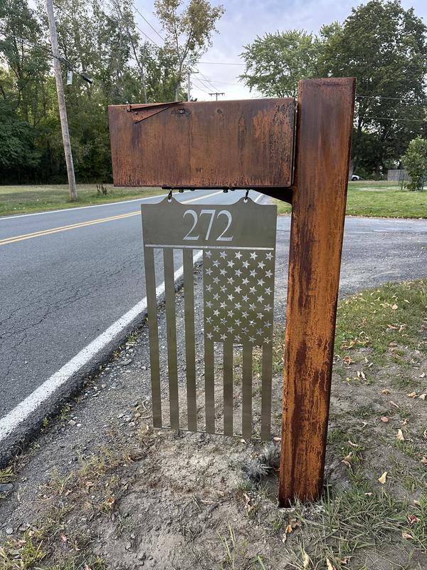 Post & Porch 4 x 4 Black Steel Flat Mount Mailbox Post in the Mailbox ...