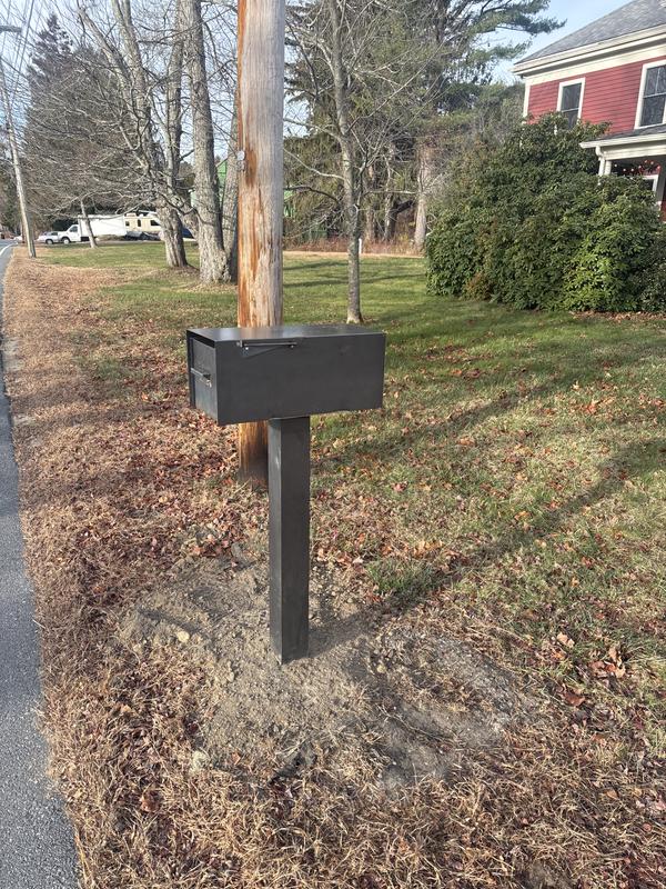 Post & Porch Post-Mounted Mailboxes 4 x 4 White Steel Flat Mount ...