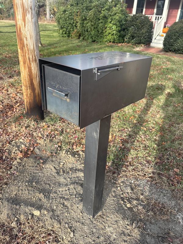 Post & Porch Post-Mounted Mailboxes 4 x 4 White Steel Flat Mount ...