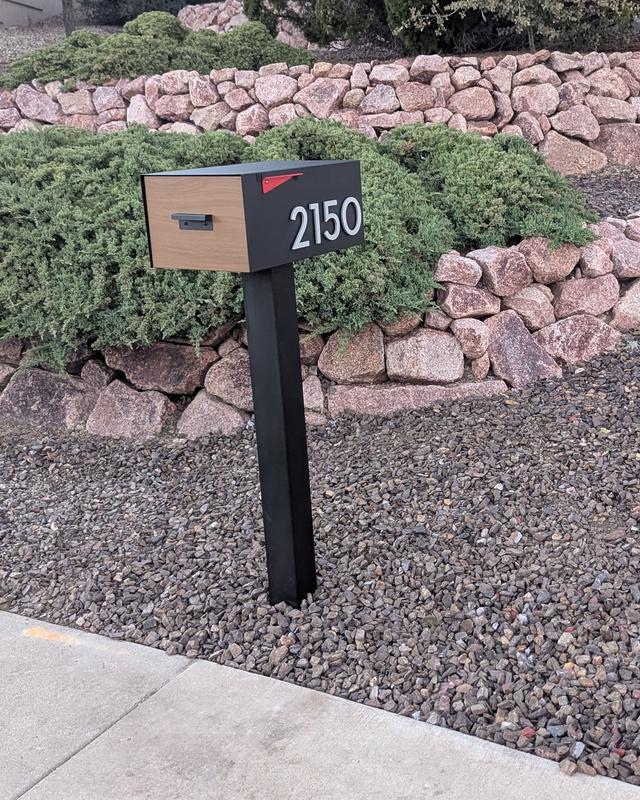 Post & Porch Post-Mounted Mailboxes 4 x 4 Copper Steel Flat Mount ...