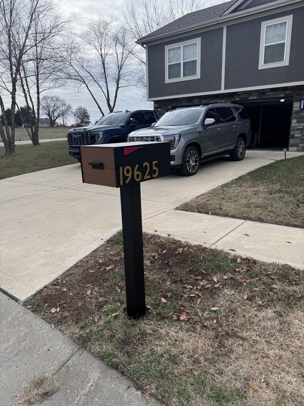 Post & Porch Post-Mounted Mailboxes 4 x 4 Copper Steel Flat Mount ...