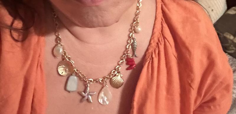 Patricia Nash Gold-Tone Mixed Stone Seashore Charm Statement Necklace ...