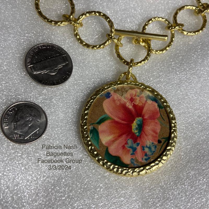 Patricia Nash Silver-Tone Printed Leather 21" Pendant Necklace - Macy's