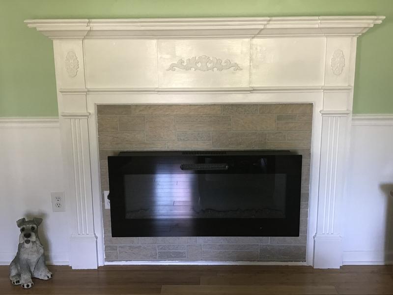 Prominence Home 42-in W Matte Black LED Wall-mount Electric Fireplace ...