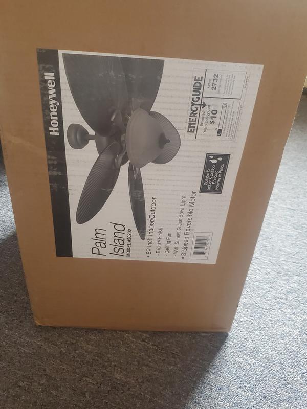 Honeywell Palm Island 52-in Oil-Rubbed Bronze LED Indoor/Outdoor ...