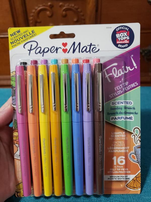 Paper Mate Medium Point Flair Felt Tip Pens, 16-Count