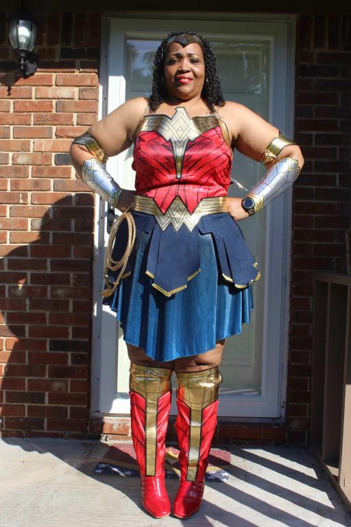 Wonder Woman Red/Blue Dress Costume with Accessories for Halloween ...
