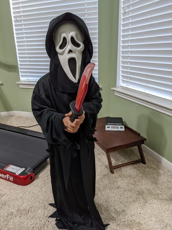 Kids' Scream Ghost Face Black Outfit with Mask Halloween Costume ...