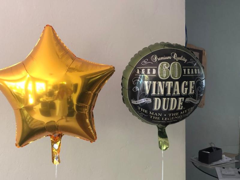 Sparkling Celebration "Happy 60th Birthday" Star Satin Foil Balloon ...