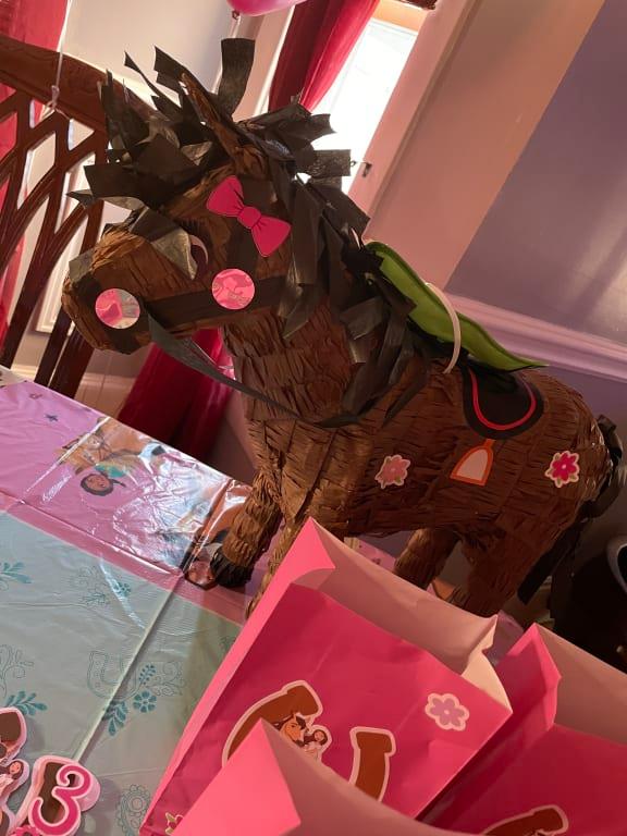 Horse Pinata Hanging Decoration, Brown, 21-in, Holds 2lb of Pinata ...