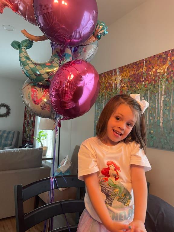 Shimmering Mermaid Round Satin Foil Balloon Bouquet, Pink/Purple/Blue ...