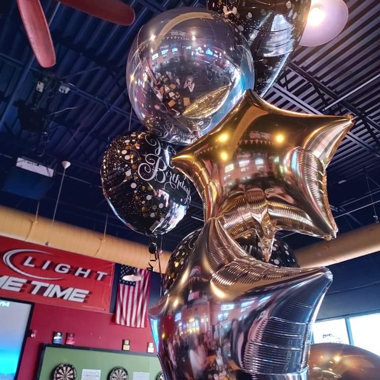 Sparkling Celebration "Happy Birthday" Star/Orbz Satin Foil Balloon ...